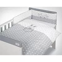 KLUPS Posteljina za bebe SET 2 dela LITTLE BUNNIES Grey C-2/H341