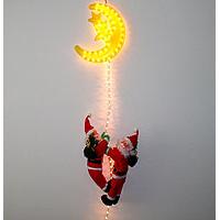 Dva Deda Mraza Na Svetlećem LED Užetu + Mesec i Zvezde 41-906