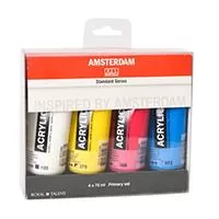 TALENS Amsterdam All Acrylics Standard Series - Primary Set - Akrilne boje 4x75ml 680912