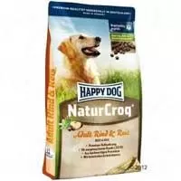 Happy Dog Hrana za pse Naturcroq - govedina i pirinač - pakovanje 15kg + 2kg GRATIS