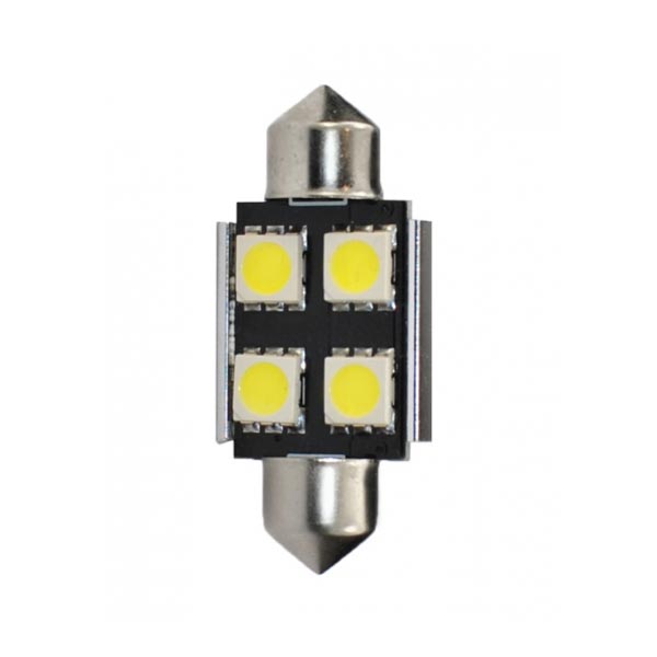 LED diode R LB328W (4X5050SMD,T11,36MM) CANBUS