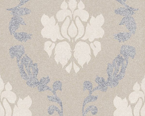 A.S. Création Wallpaper «Baroque, Beige, Cream, Grey» 375524