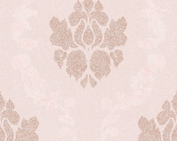 A.S. Création Wallpaper «Baroque, Copper, Cream, Metallic, Pink» 375525