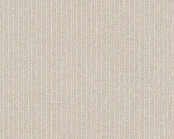 A.S. Création Wallpaper «Stripes, Floral, Beige, Cream» 375502