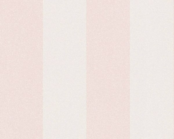 A.S. Création Wallpaper «Stripes, Floral, Cream, Pink» 375542