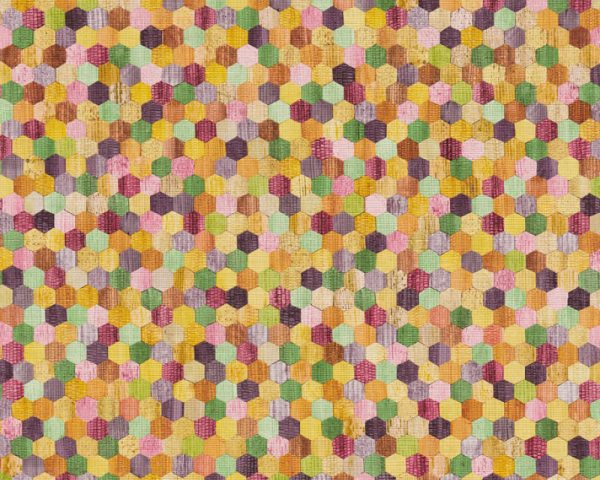 A.S. Création Wallpaper «Wood, Beige, Coloured, Green, Orange» 374631