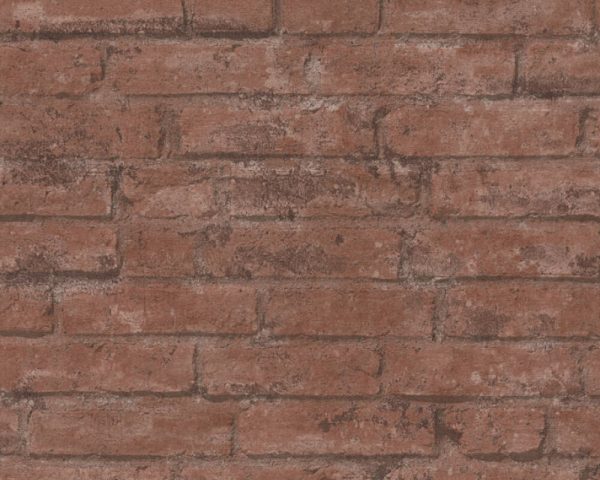 Livingwalls Wallpaper «Cottage, Brown, Red» 377472