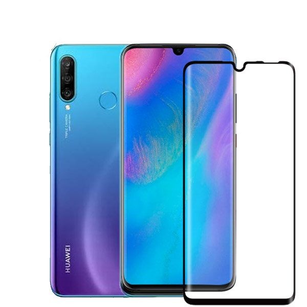 Zaštitno staklo 5D full glue za Huawei P30 Lite 2019 (6.15") crni rub