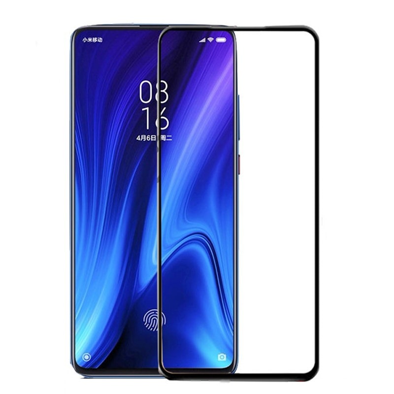 Zaštitno, kaljeno staklo 5D Full Glue za Xiaomi Mi 9T 2019, Redmi K20, Redmi 9T pro (6.39") crni rub