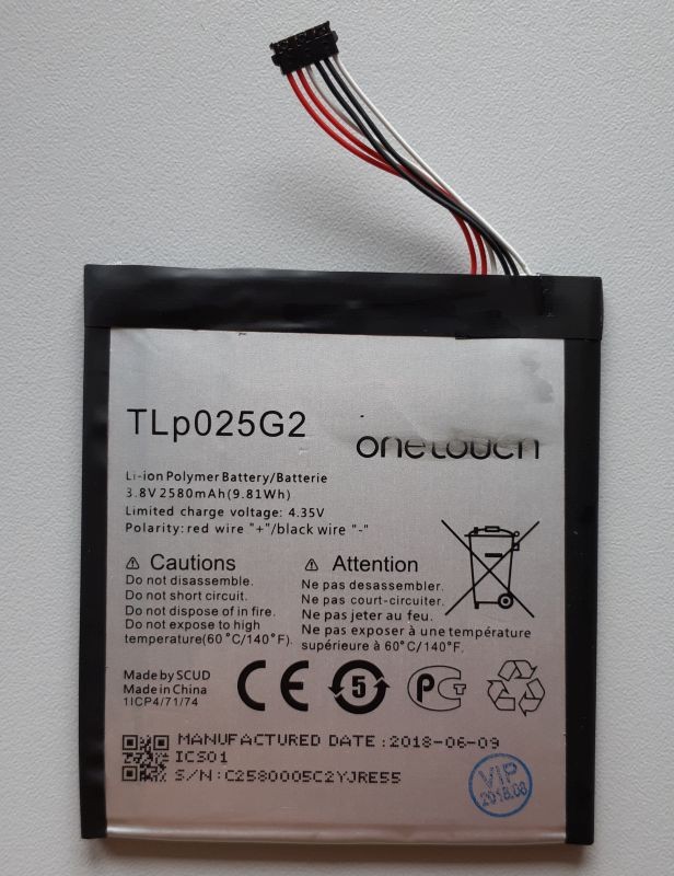 Baterija TLp025G2 za Alcatel OT-9001 Pixi 4 (6"), OT-9001, OT-9003, OT-8050, OT-9203A