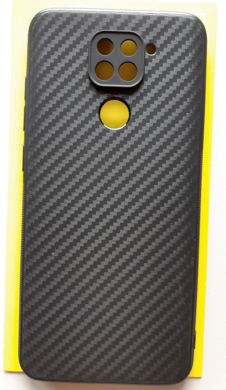 TPU maska CARBON 0.3mm ultra tanka za Xiaomi Redmi Note 9 2020 (6.53") crna