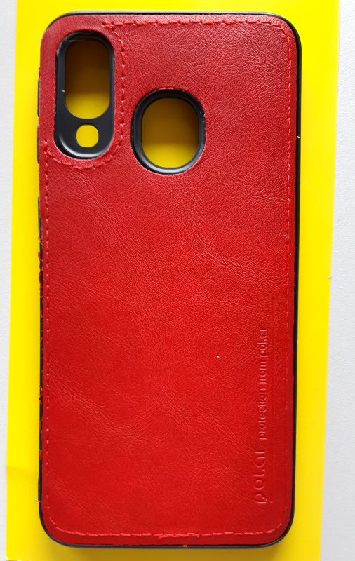 TPU LEATHER maska za Samsung SM-A405F Galaxy A40 2019 (5.9") crvena