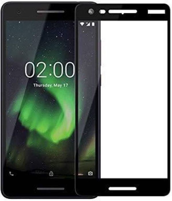 Zaštitno, kaljeno staklo 5D Full Glue Glas Nokia 2.1 2018 (5.5") crni rub