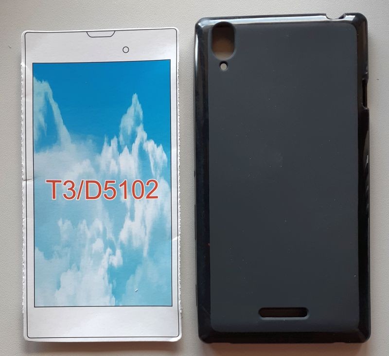 TPU maska Pudding za Sony Xperia T3 2014 (5.3") crna ili bela