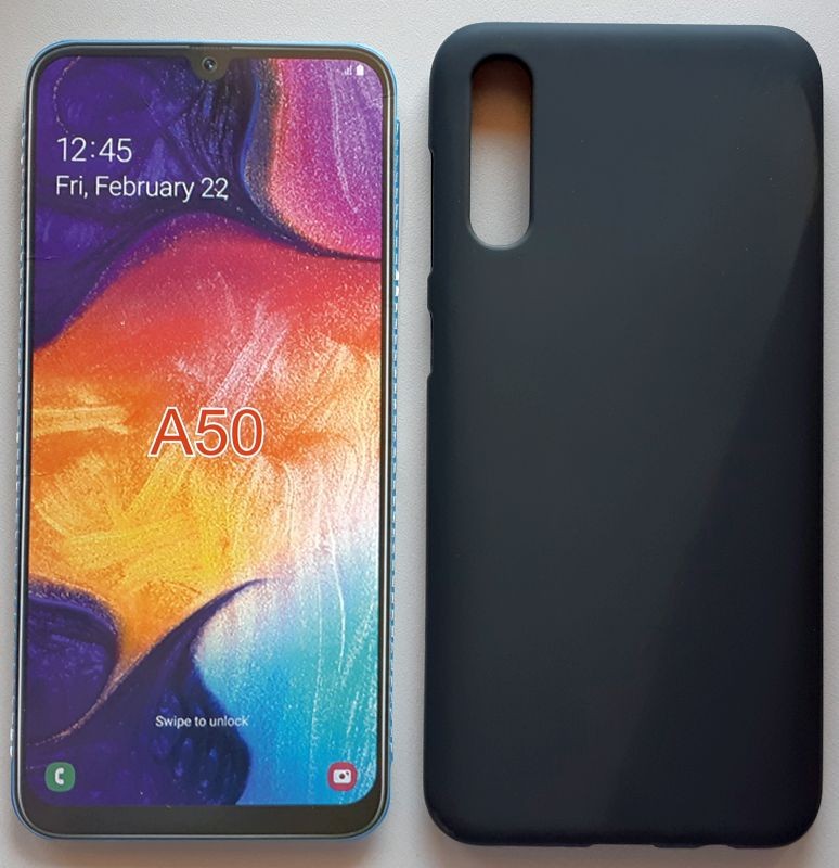 TPU maska Pudding za Samsung SM-A505F, Galaxy A50 2019 (6.4") crna