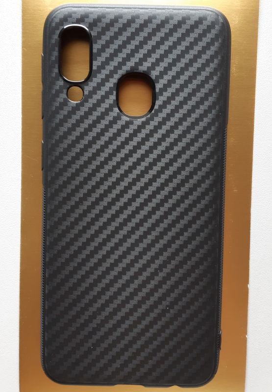 TPU maska CARBON 0.3mm za Samsung Galaxy A20E 2019 (5.8") crna