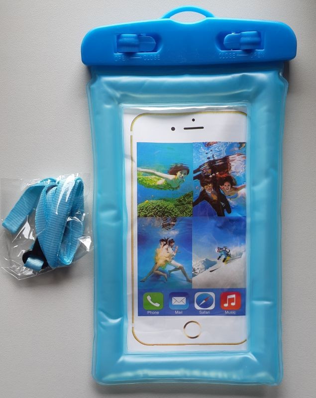 Univerzalna vodootporna futrola za smart telefone FLOAT, plava ili siva