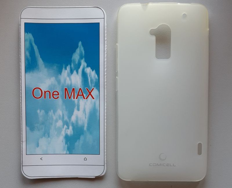 TPU Pudding maska za HTC One Max (5.9") 2013, mat bela