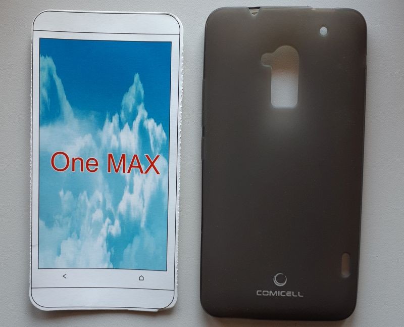 TPU Pudding maska za HTC One Max (5.9") 2013, siva