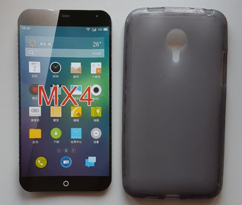 TPU PUDDING MASKA ZA MEIZU MX4 (5.36") 2014, TAMNO SIVA