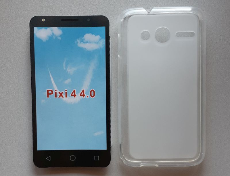 TPU Maska PUDDING Alcatel OT-4034, Pixi 4 (4.0") 2015, providna