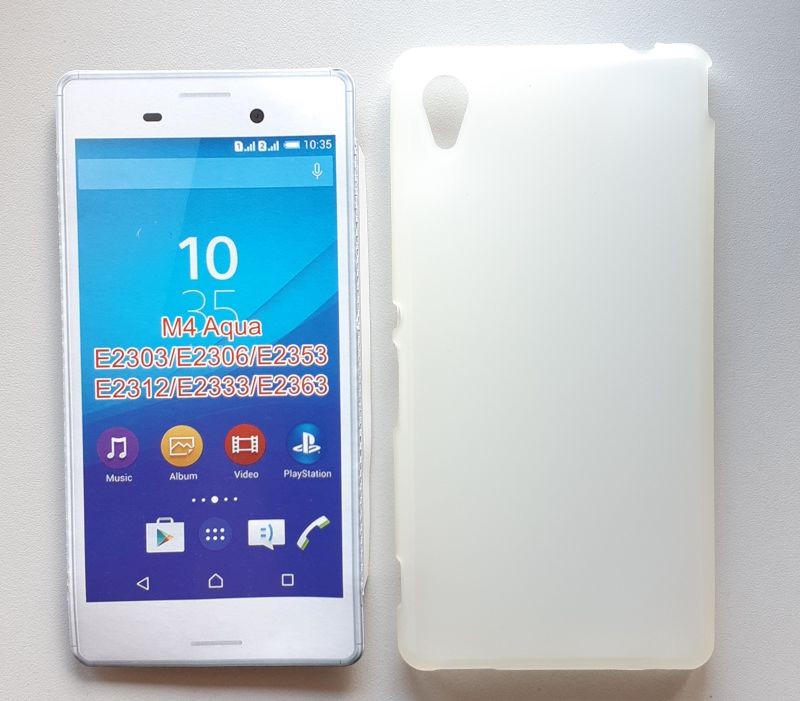 TPU maska Pudding za Xperia M4 AQUA, bela