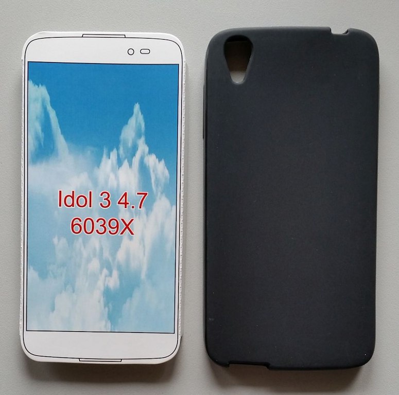 TPU Maska PUDDING Alcatel OT 6039 IDOL 3 4.7inč. CRNA