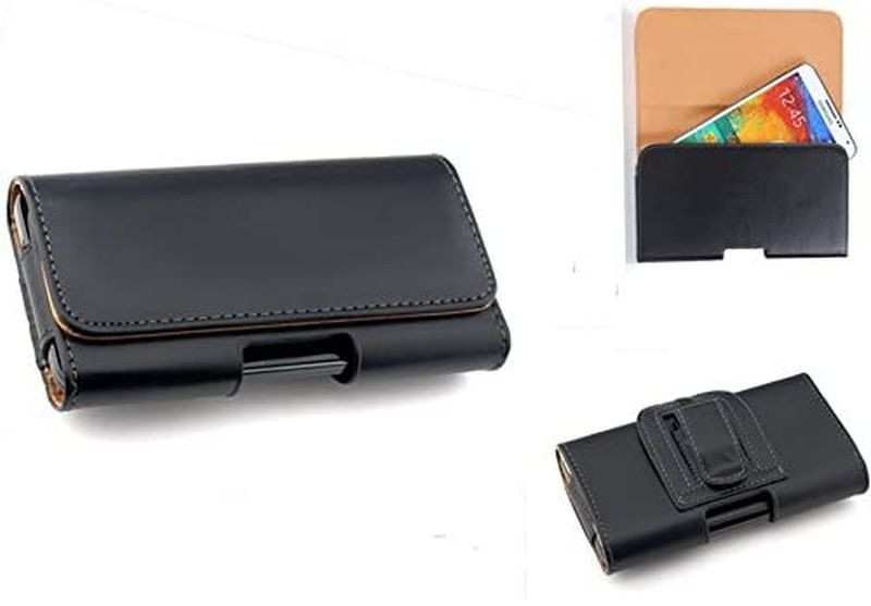 UNIVERZALNA FUTROLA ZA KAIŠ PANTALONA ZA TELEFONE DO 5.8", EKO KOŽA, CRNA
