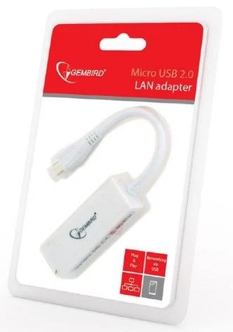 MICRO USB 2.0 NA LAN ADAPTER ZA TABLETE, MREZNA KARTICA, GEMBIRD NIC-MU2-01