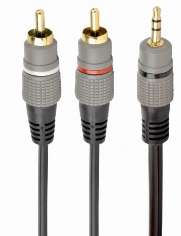 AUDIO KABL HIFI RJA 3.5MM (MUŠKI) NA 2 X RCA (MUŠKI) GEMBIRD CCA-352-10M - DUŽINA 10M