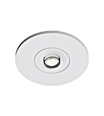Protiv - panična svetiljka EE 1x1W ERT-LED AC/DC spot osv.
White, with round cover, ceiling recessed mounting with adapterframe in switch box Ø68mm (Boxes with minimum installation depth 61mm rec...