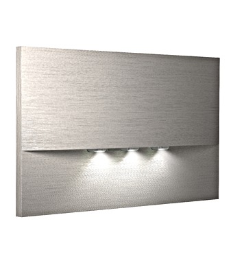 Emergency luminaire WEF ERT-LED 3x1W 230V AC/DC EL
Wall recessed mounting, with supervision - centrally switchable, stainless steel look, 420lm