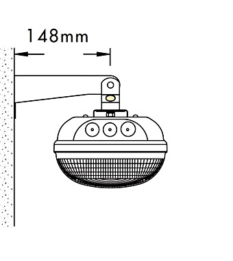 Set za montažu svetiljke LINDA (zid/plafon) ±90° 18/36/58W