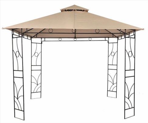 Metalna gazebo tenda Panama sa duplim krovom 3 x 3