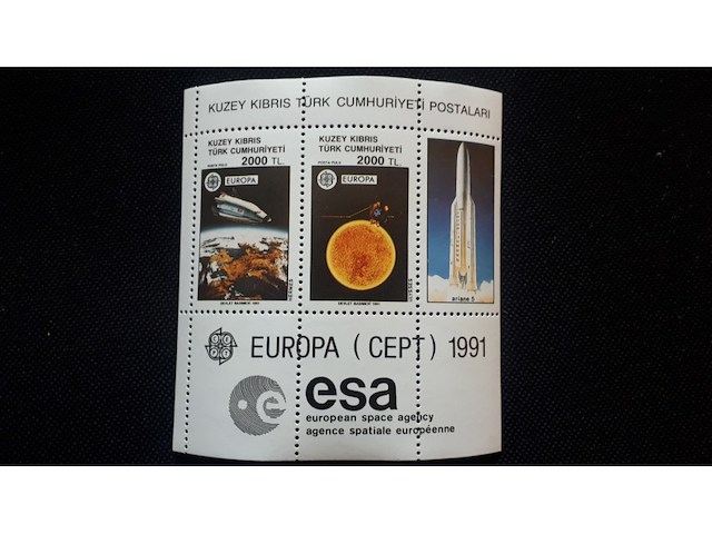 Europa CEPT - Kipar (Turska) 1991. - Svemir ** Čisto