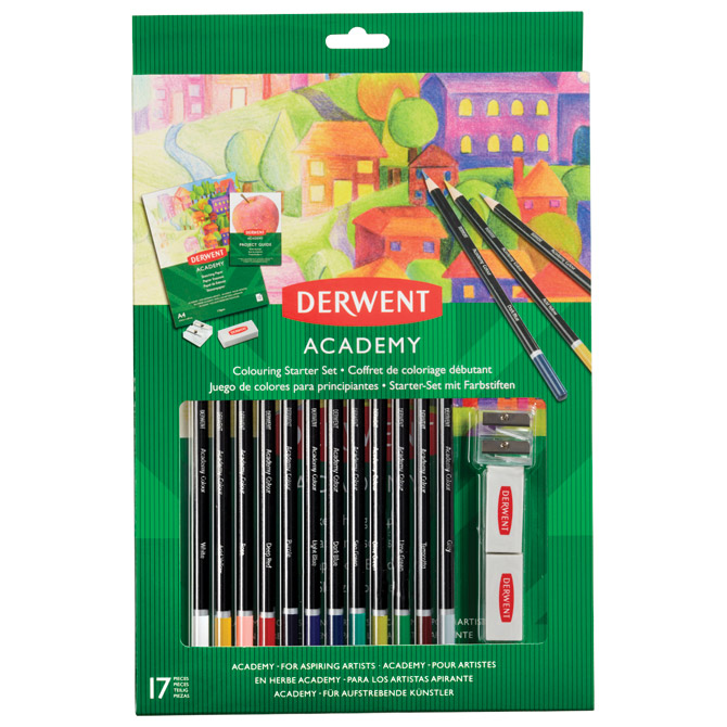 Set Boje drvene 12boja+pribor Academy Derwent 2305678 blister