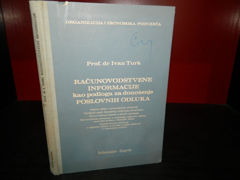 Računovodstvene informacije, Ivan Turk