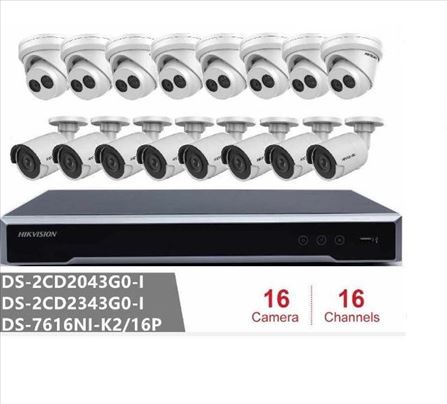 Video nadzor Hikvision set IP 16CH 4 megapiksela