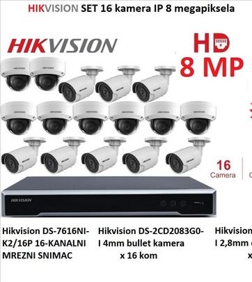 Video nadzor Hikvision SET 16 CH 8 megapiksela