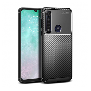 Maska Carbon Defender za Motorola Moto G8 crna