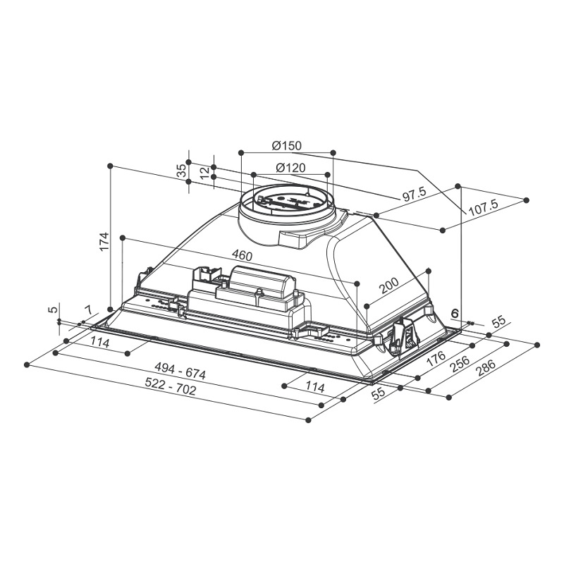 Faber ugradni aspirator INKA SMART C LG A52