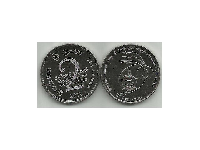 Sri Lanka 2 rupees 2011. UNC Air Force