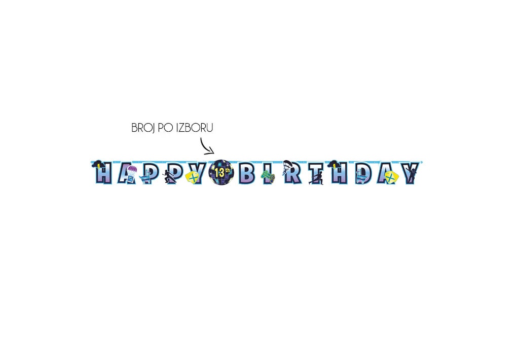 Baner Happy Birthday – 320cm