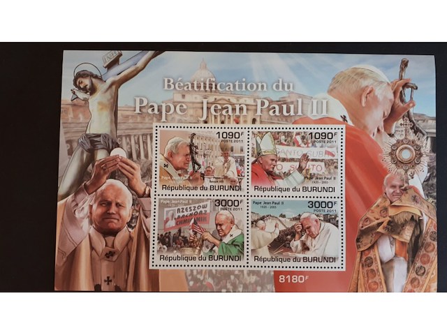 Burundi 2011. T - Papa (Jean Paul II) ** Bl