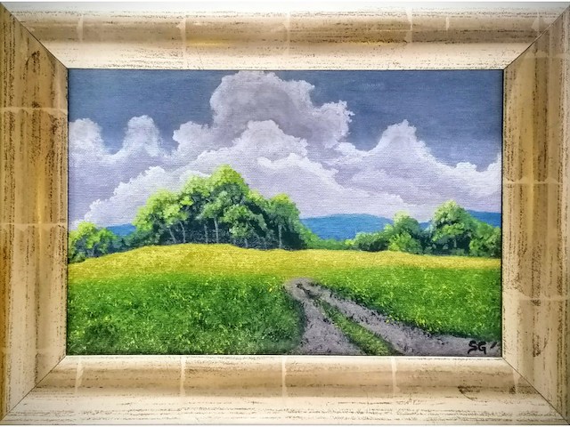 *Ulje i akril na kaširanom platnu 38x28cm - uramljena*