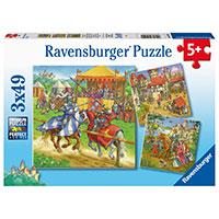 Puzzle 3u1 Viteški turnir 3x49 delova Ravensburger 05150