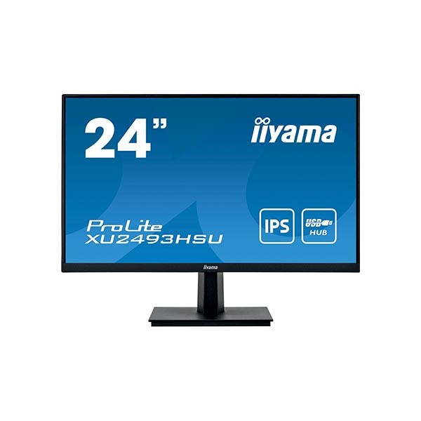 iiyama 24'' ETE IPS-panel, 1920x1080, 4ms, 250cdm˛, Speakers, VGA, HDMI, DisplayPort, USB-HUB (23,8'' VIS) ( XU2493HSU-B1 )