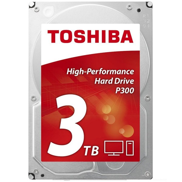 HDD desktop Toshiba P300 (3.5'' 3TB, 7200RPM, 64MB, NCQ, AF, SATAIII), bulk ( HDWD130UZSVA )