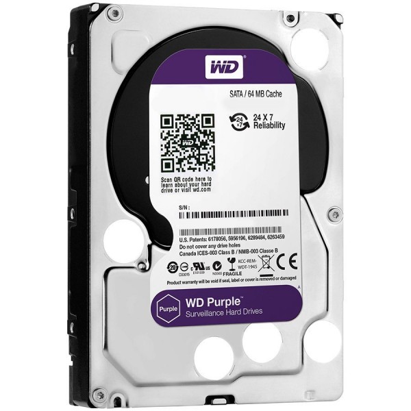 HDD AV WD Purple (3.5, 3TB, 64MB, 5400 RPM, SATA 6 Gbs) ( WD30PURZ )