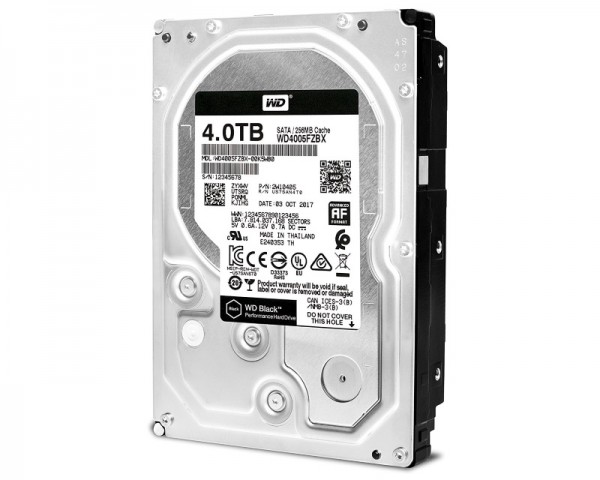 WD 4TB 3.5'' SATA III 256MB 7.200rpm WD4005FZBX Black